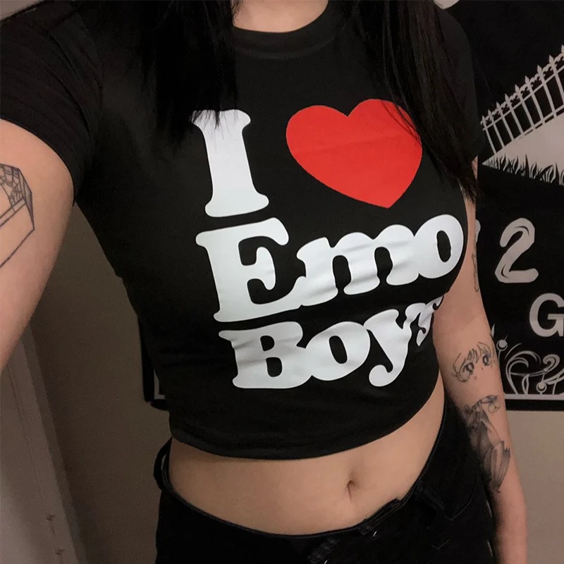 T-shirt "I love emo boys" • Satan Shop