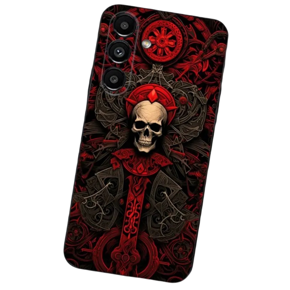 Coque téléphone Samsung gothique crâne cardinal rouge – Étui skull ...